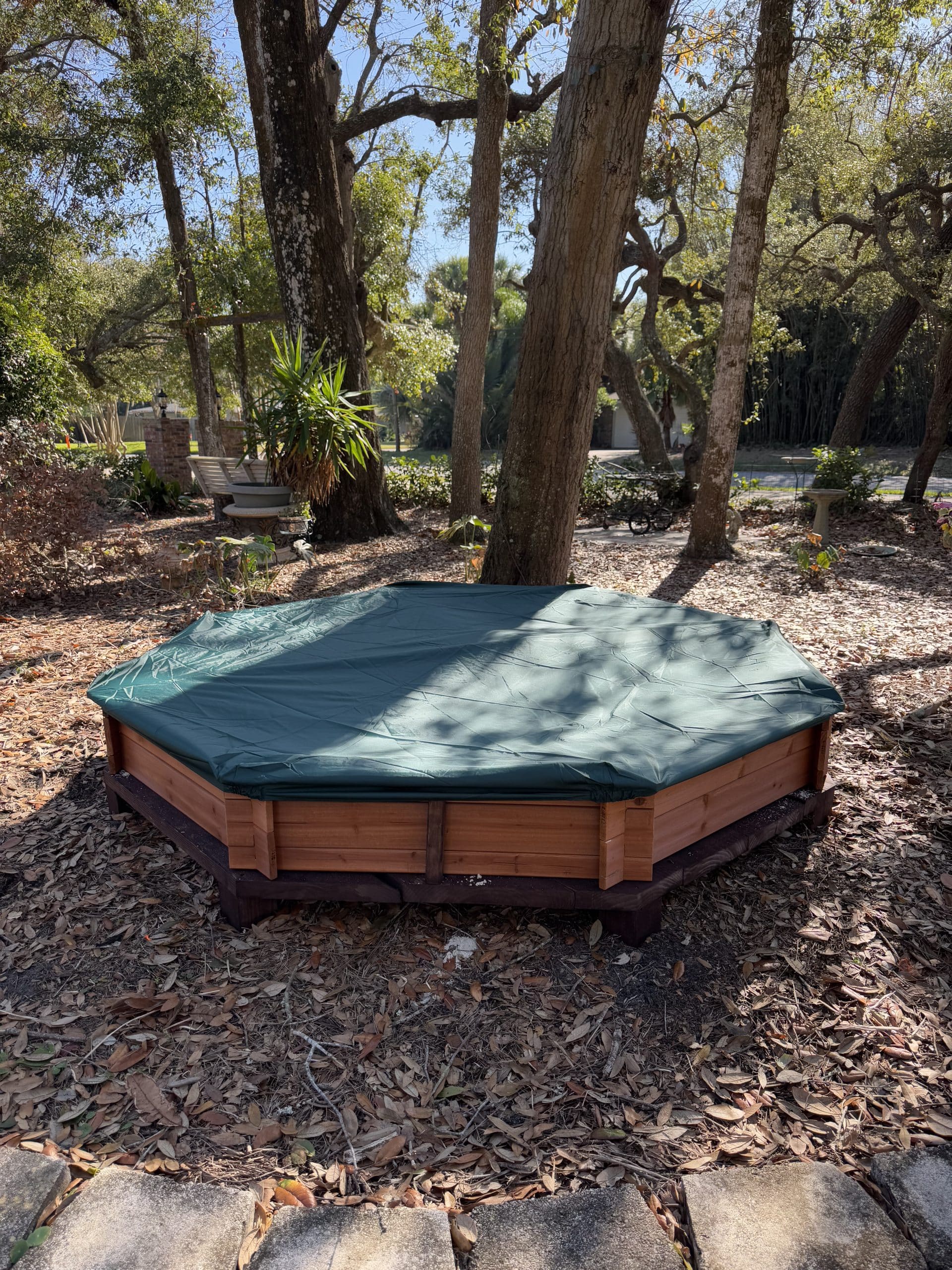 Custom Outdoor Cedar Sandbox With Base - Premium Outdoors FL